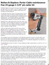 Nailers & Staplers: Porter-Cable maintenance-free 23-gauge, 1-3/8" pin nailer kit - Contractor ...