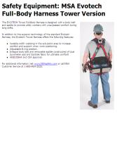 Safety Equipment: MSA Evotech Full-Body Harness Tower Version - Contractor Supply Magazine