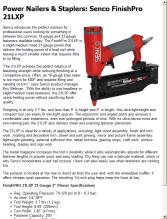 Power Nailers & Staplers: Senco FinishPro 21LXP - Contractor Supply Magazine