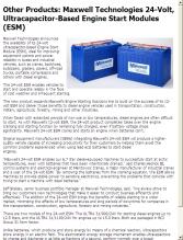 Other Products: Maxwell Technologies 24-Volt, Ultracapacitor-Based Engine Start Modules (ESM ...
