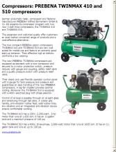 Compressors: PREBENA TWINMAX 410 and 510 compressors - Contractor Supply Magazine