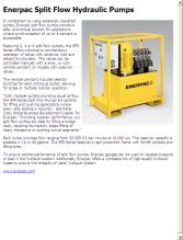 Enerpac Split Flow Hydraulic Pumps - Contractor Supply Magazine