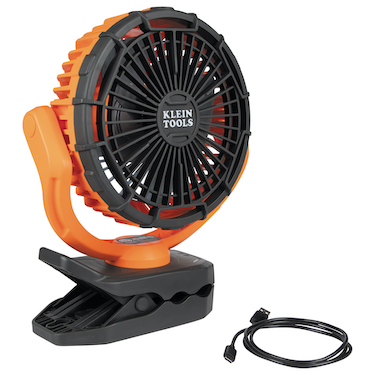 Klein Tools Rechargeable Clamping Fan - Contractor Supply Magazine