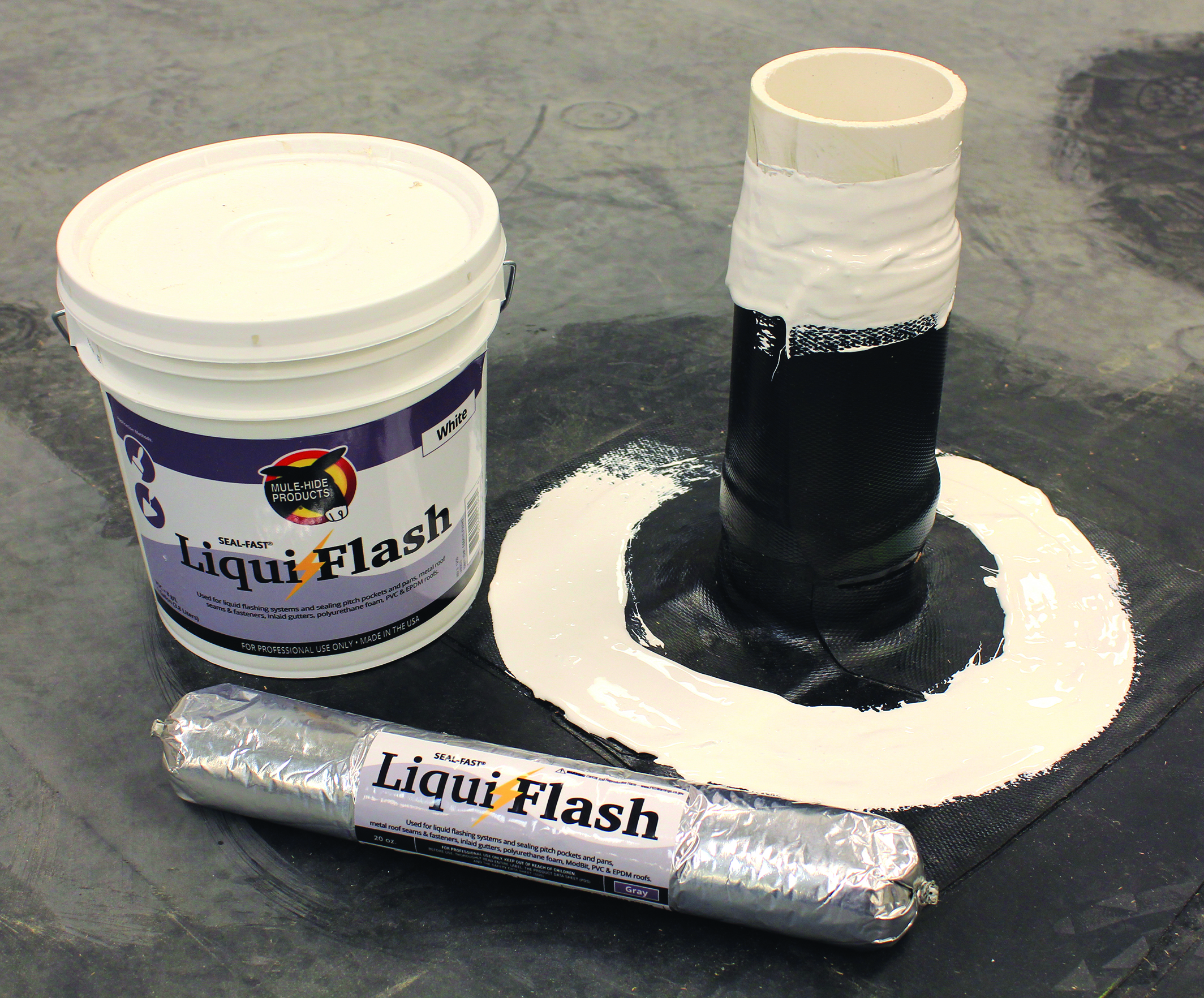 Mule-Hide Seal-Fast Repair Hero and Liqui-Flash - Contractor Supply ...
