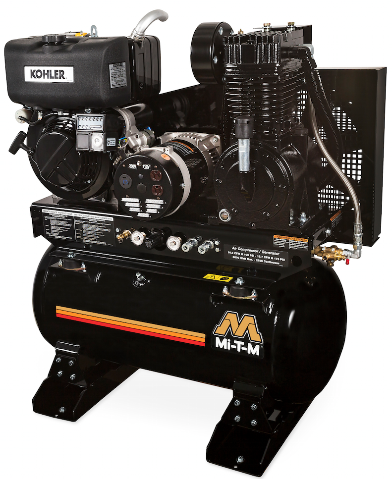 Mi-T-M Diesel Air Compressor/Generator - Contractor Supply Magazine
