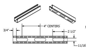 Haydon H-132-OS 2.5 Oval Slot Strut - Contractor Supply Magazine