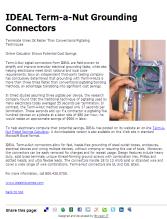 IDEAL Term-a-Nut Grounding Connectors - Contractor Supply Magazine