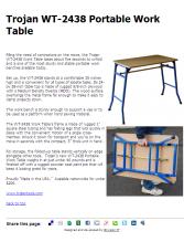 Trojan WT-2438 Portable Work Table - Contractor Supply Magazine