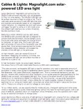 Cables & Lights: Magnalight.com solar-powered LED area light ...