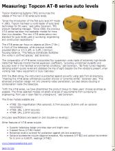 Measuring: Topcon AT-B series auto levels - Contractor Supply Magazine