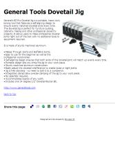 General Tools Dovetail Jig - Contractor Supply Magazine