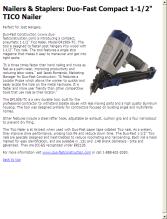Nailers & Staplers: Duo-Fast Compact 1-1/2" TICO Nailer - Contractor ...