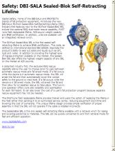 Safety: DBI-SALA Sealed-Blok Self-Retracting Lifeline - Contractor ...