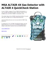 MSA ALTAIR 4X Gas Detector with ALTAIR 4 QuickCheck Station ...
