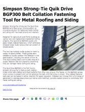 Simpson Strong-Tie Quik Drive BGP300 Belt Collation Fastening Tool ...