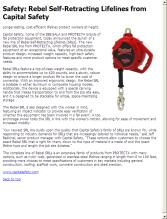 Safety: Rebel Self-Retracting Lifelines from Capital Safety ...