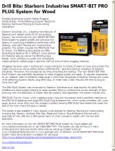 Drill Bits: Starborn Industries SMART-BIT PRO PLUG System for Wood ...