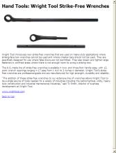Hand Tools: Wright Tool Strike-Free Wrenches - Contractor Supply Magazine