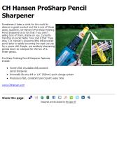 CH Hansen ProSharp Pencil Sharpener - Contractor Supply Magazine