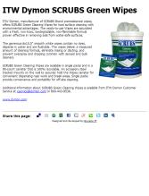 ITW Dymon SCRUBS Green Wipes - Contractor Supply Magazine