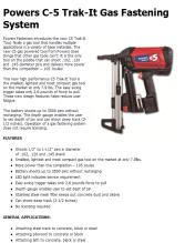 Powers C-5 Trak-It Gas Fastening System - Contractor Supply Magazine