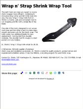 Wrap n' Strap Shrink Wrap Tool - Contractor Supply Magazine