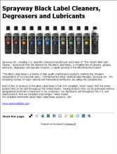 Sprayway Black Label Cleaners, Degreasers and Lubricants - Contractor ...