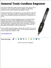 General Tools Cordless Engraver - Contractor Supply Magazine