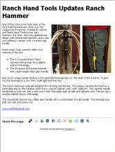 Ranch Hand Tools Updates Ranch Hammer - Contractor Supply Magazine