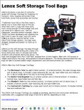 Lenox Soft Storage Tool Bags - Contractor Supply Magazine