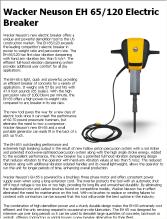 Wacker Neuson EH 65/120 Electric Breaker - Contractor Supply Magazine