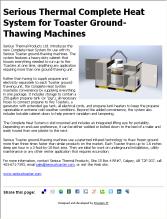 Serious Thermal Complete Heat System for Toaster Ground-Thawing ...