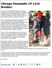 Chicago Pneumatic CP 1210 Breaker - Contractor Supply Magazine