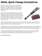 IDEAL Quick Change Screwdriver - Contractor Supply Magazine