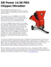 DR Power 14.50 PRO Chipper/Shredder - Contractor Supply Magazine