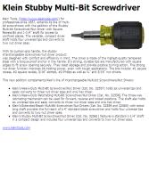 Klein Stubby Multi-Bit Screwdriver - Contractor Supply Magazine