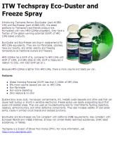ITW Techspray Eco-Duster and Freeze Spray - Contractor Supply Magazine