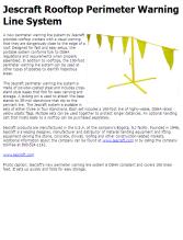 Jescraft Rooftop Perimeter Warning Line System - Contractor Supply Magazine