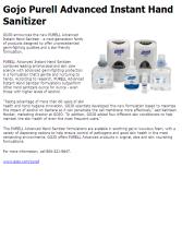 Gojo Purell Advanced Instant Hand Sanitizer - Contractor Supply Magazine