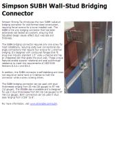 Simpson SUBH Wall-Stud Bridging Connector - Contractor Supply Magazine