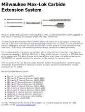 Milwaukee Max-Lok Carbide Extension System - Contractor Supply Magazine