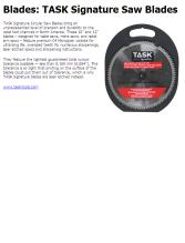 Blades: TASK Signature Saw Blades - Contractor Supply Magazine