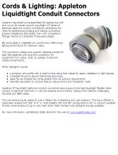 Cords & Lighting: Appleton Liquidtight Conduit Connectors - Contractor ...