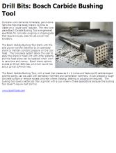 Drill Bits: Bosch Carbide Bushing Tool - Contractor Supply Magazine