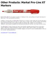 Other Products: Markal Pro-Line XT Markers - Contractor Supply Magazine