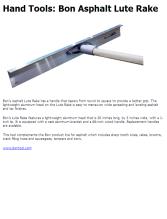 Hand Tools: Bon Asphalt Lute Rake - Contractor Supply Magazine