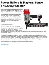 Power Nailers & Staplers: Senco SNS200XP Stapler - Contractor Supply ...