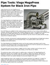 Pipe Tools: Viega MegaPress System for Black Iron Pipe - Contractor ...