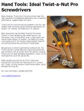 Hand Tools: Ideal Twist-a-Nut Pro Screwdrivers - Contractor Supply Magazine