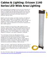 Cables & Lighting: Ericson 1140 Series LED Wide Area Lighting ...
